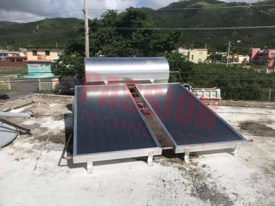 China 250L Pressurized Blue Titanium Solar Thermal Water Heater With Stainless Steel Bracket for sale