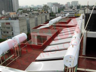 China Black Chrome Blue Film Water Heating System For Home , Flat Panel Solar Collector for sale