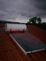 China 300L Thermal Flat Plate Collectors Solar Water Heating System 304 Inner Tank Blue Film for sale