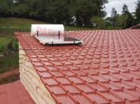 China Rooftop Pressurized Flat Plate Solar Water Heater , Solar Powered Heater Blue Film Coating for sale
