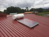 China High Performance Flat Plate Solar Water Heater Blue Titanium Collector White Outer Tank for sale