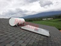 China 304 Outer Tank Integrated Mini Solar Water Heater Pressurized Blue Titanium for sale