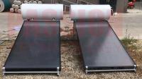 China 150L Flat Plate Pressurized Solar Water Heater , Solar Hot Water System White Painted Steel Outer Tank for sale