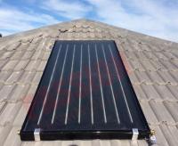 China Pressure Blue Titanium Flat Plate Solar Geysers Flat Panel Solar Collector for sale