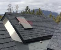 China Pressure Blue Titanium Flat Plate Solar Geysers Flat Panel Solar Collector Home Heating for sale