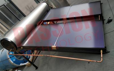 China Compact Pressurized Flat Plate Solar Water Heater Blue Coating Flat Plate Solar Collector for sale