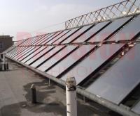 China 2000L Flat Collector Solar Water Heater Blue Coating Flat Plate Solar Collector for sale