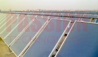 China 10000L Resort Solar Heating Solution Blue Titanium Flat Collector Solar Water Heater for sale