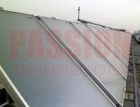 China 8000L Resort Solar Water Heating Solution Blue Titanium Flat Plate Solar Collector for sale