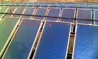 China 3000L Resort Solar Collector Heating Solution Blue Coating Flat Plate Solar Collector for sale
