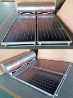 China 304 Stainless Steel Pressurized Solar Water Heater With Blue Flat Solar Collector for sale