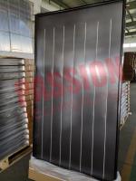 China Black Chrome Flat Collector Black Coating Flat Panel Blue Titanium Flat Plate Solar Water Heater Hotel Solar Heating for sale