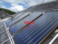 China Black Chrome Flat Plate Solar Collector 2m2 Blue Titanium Solar Thermal Heating for sale