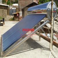China 250L Thermal Solar Vacuum Tube Water Heater Galvanized Steel Painted Steel Shell for sale