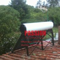 China 200L Silver Non Pressure Water Tank Enamal White Outer Tank Solar Water Heater Vacuum Tube Solar Geyser for sale