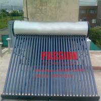 China 200L Non Pressure Solar Water Heater 300L Silver Water Tank Vacuum Tube Collector for sale