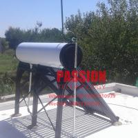 China 300L Pressurized Solar Water Heater 30tubes Pressure Heat Pipe Solar Collector Enamel White Water Tank for sale