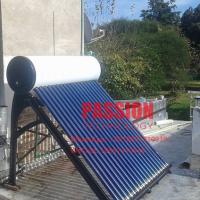 China 300L Pressurized Solar Water Heater 30tubes Pressure Heat Pipe Solar Collector Enamel White Water Tank for sale