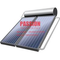 China 300L Flat Panel Solar Water Heater Blue Titanium Flat Plate Collector Blue Film Solar Thermal Collector Black Chrome for sale