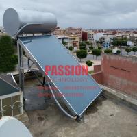 China 200L Blue Coating Flat Panel Sun Collector 300L Blue Titanium Solar Thermal Collector Flat Plate Solar Water Heater for sale