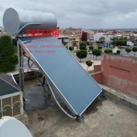 China 300L Blue Titanium Flat Plate Solar Water Heater Black Solar Thermal Flat Collector Flat Panel Solar Water Heater Tank for sale