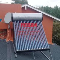 China 200L Non Pressure Solar Water Heater 300L Silver Water Tank Vacuum Tube Collector for sale