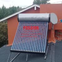 China 200L Enamal White Outer Tank Solar Water Heater 150L 304 Silver Tank Solar Collector for sale