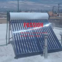 China 250L White Water Tank Non Pressure Solar Water Heater 150L Vacuum Tube Solar Collector for sale