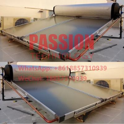 China Compact Flat Plate Solar Water Heater 300L Pressurized Flat Panel Solar Heating System for sale