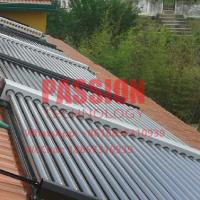 China Non Pressure Solar Water Heater Rooftop Vacuum Tube Solar Thermal Collector for sale
