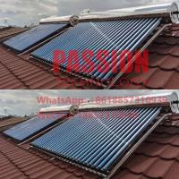 China Rooftop Presssure Solar Water Heater 300L Compact Heat Pipe Solar Heating System for sale