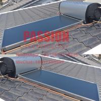 China 200L Pressurized Flat Panel Solar Water Heater Blue Coating Flat Panel Solar Collector for sale