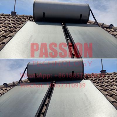 China 300L Flat Plate Solar Water Heater Blue Coating Flat Panel Solar Thermal Collector for sale