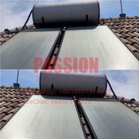 China Blue Titanium Flat Plate Solar Water Heater Black Chrome Flat Panel Solar Collector for sale