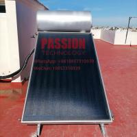 China Black Chrome Flat Plate Solar Collector 200L Flat Panel Solar Water Heater 150L for sale