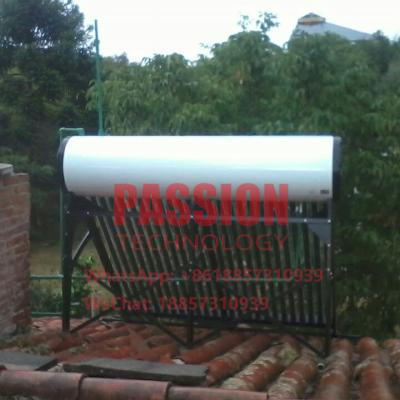 China Enamal White Outer Tank Solar Water Heater 304 Stainless Steel Solar Collector for sale
