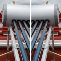 China Silver Tank 250L Solar Water Heater Rooftop Solar Water Heating Colletor for sale
