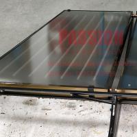 China Blue Titanium Flat Plate Solar Collector Black Chrom Solar Heating Panel for sale