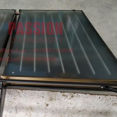 China Blue Titanium Flat Plate Solar Collector Black Chrom Solar Heating Panel for sale