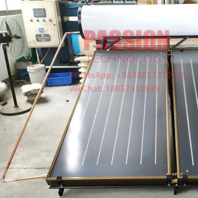China 300L Flat Plate Solar Water Heater 316 Inner Tank Blue Flat Panel Sun Collector for sale
