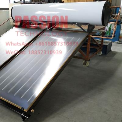China 300L Flat Plate Pressurized Solar Water Heater 2m2 Blue Flat Panel Solar Collector for sale