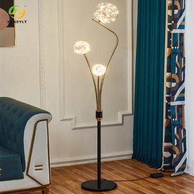 China E14 Nordic Crystal Modern Floor Light Villa Home Switch Control for sale