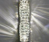 China Luxury Modern K9 Crystal Wall Lamp Stainless Steel for sale