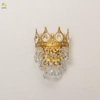 China Bedroom Bedside Crown Crystal Wall Lamp For Living Room Decorative for sale