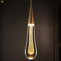 China Water Drop Crystal Modern Pendant Light Hotel Lobby Decoration Staircase for sale