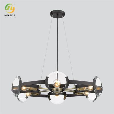 China Hotel Art Villa Bedroom Crystal Modern Pendant Light D600 X H180mm for sale