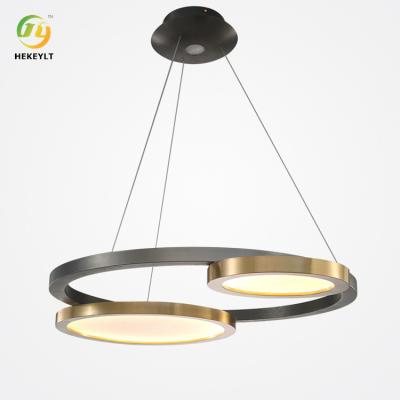 China 2 Ring Led Restaurant Modern Pendant Light Nordic Fashion Bedroom AC85V for sale