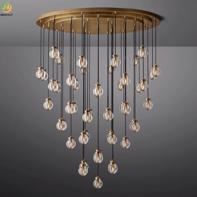China E12 Used For Home/Hotel  Copper Modern Fashionable Clear Crystal Pendant Light for sale