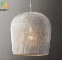 China Used For Home/Hotel E27 Rattan And Iron  Art Modern Pendant Light for sale