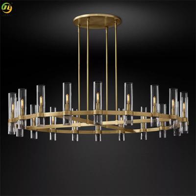 China Bronze Creative Simple Home Round Droplight Modern Pendant Light for sale
